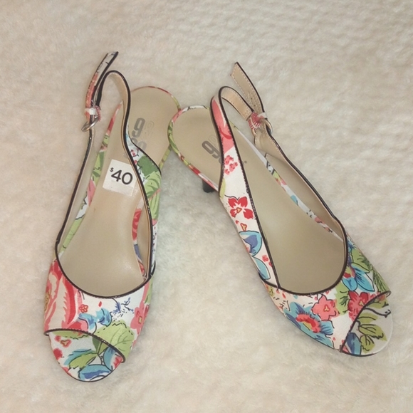 Shoes | Cute 9co Floral Peep Toe | Poshmark